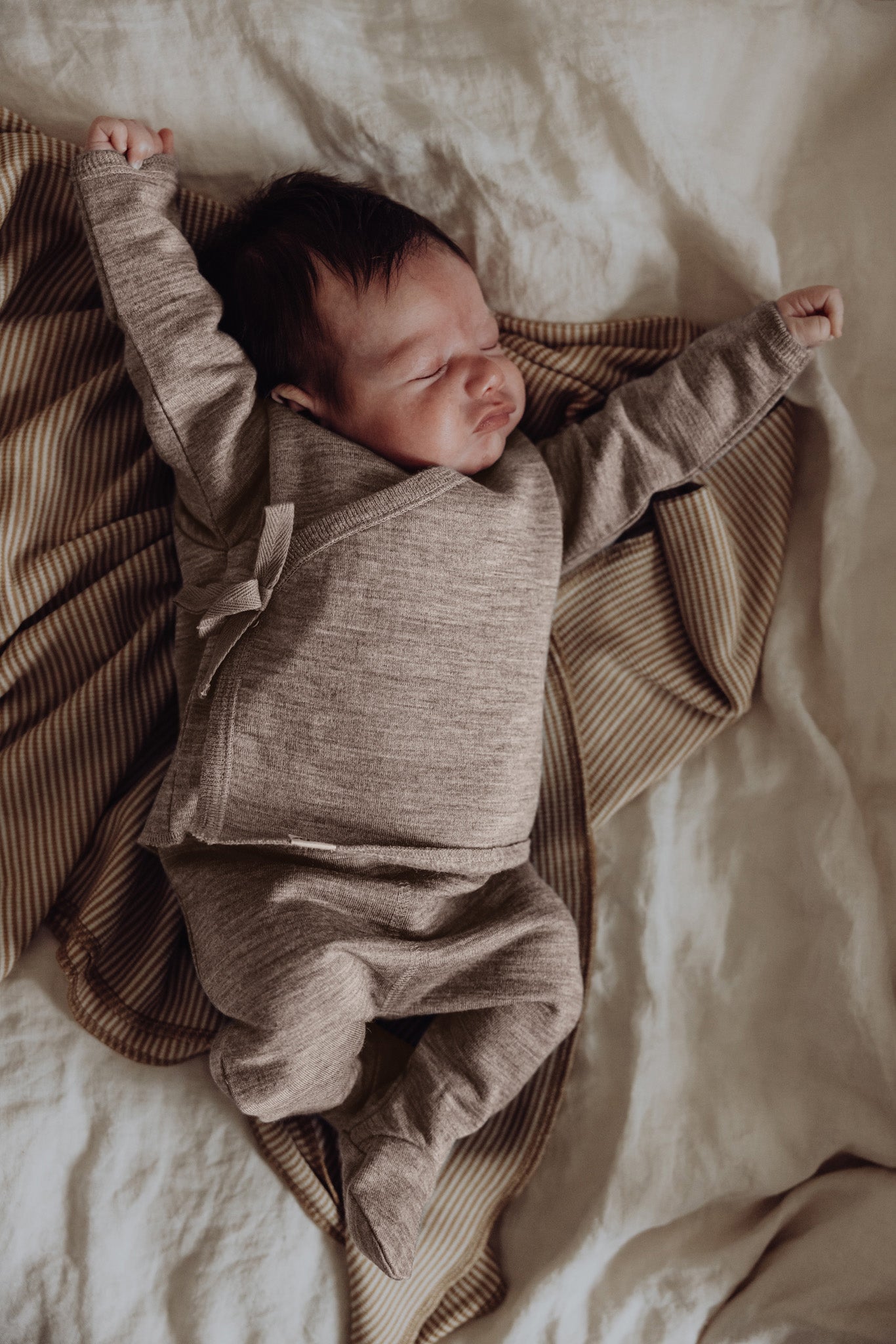 Wool Fleece Footed Pants - Sand | Finch & Fable